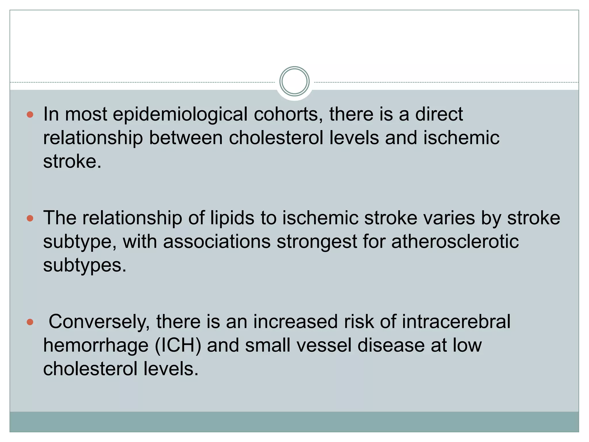 Lipids and cerebrovascular diseases | PPTX