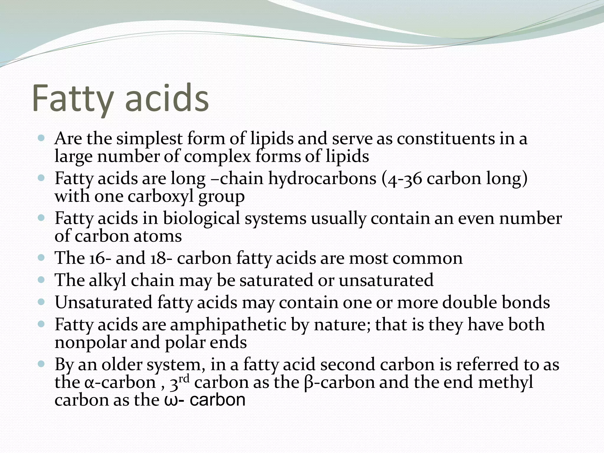 Lipids and fatty acids.pptx | Chemistry | Science