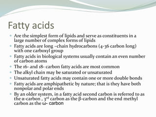Lipids and fatty acids.pptx | Chemistry | Science