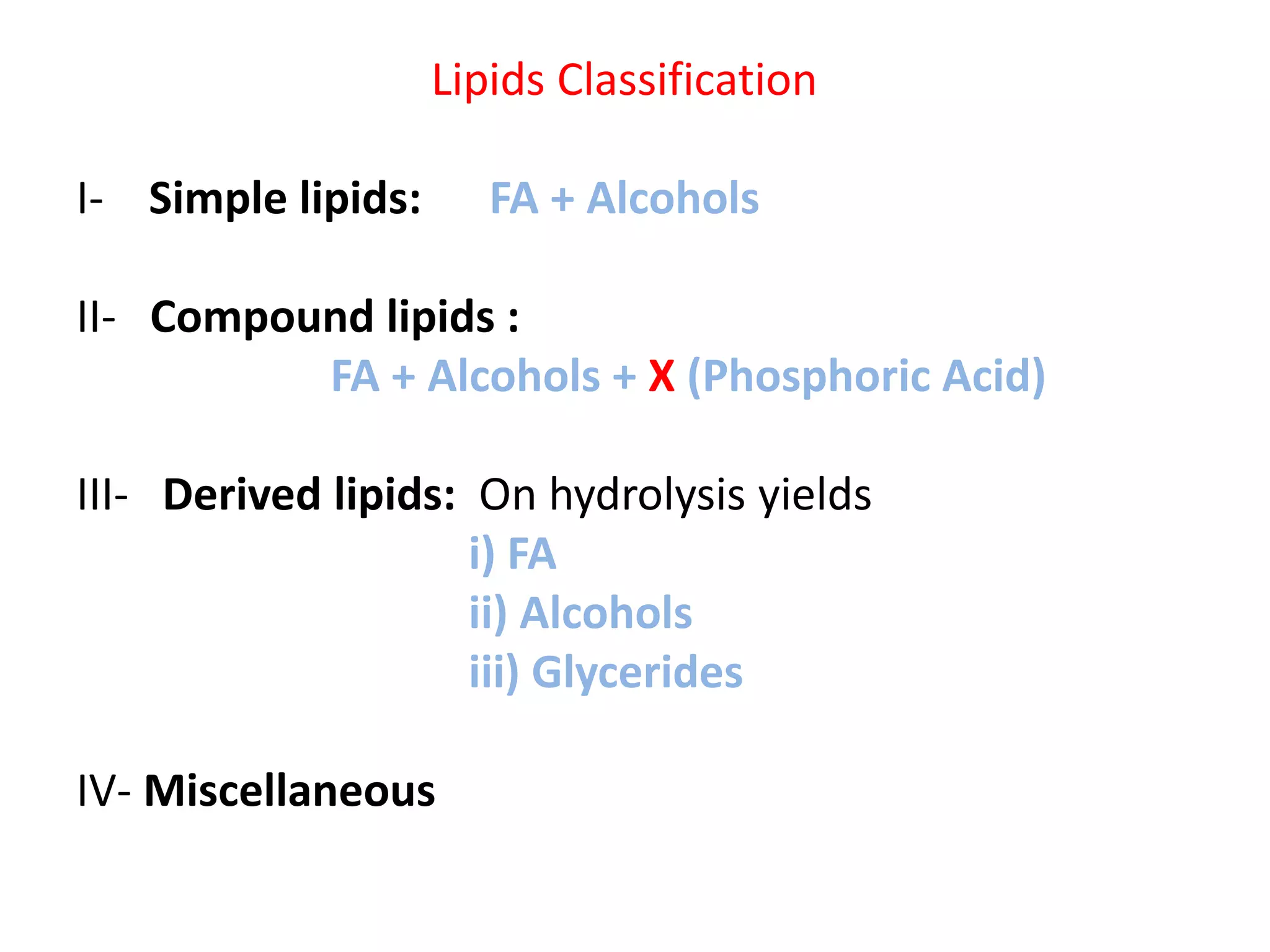Lipids and its classification | PPTX