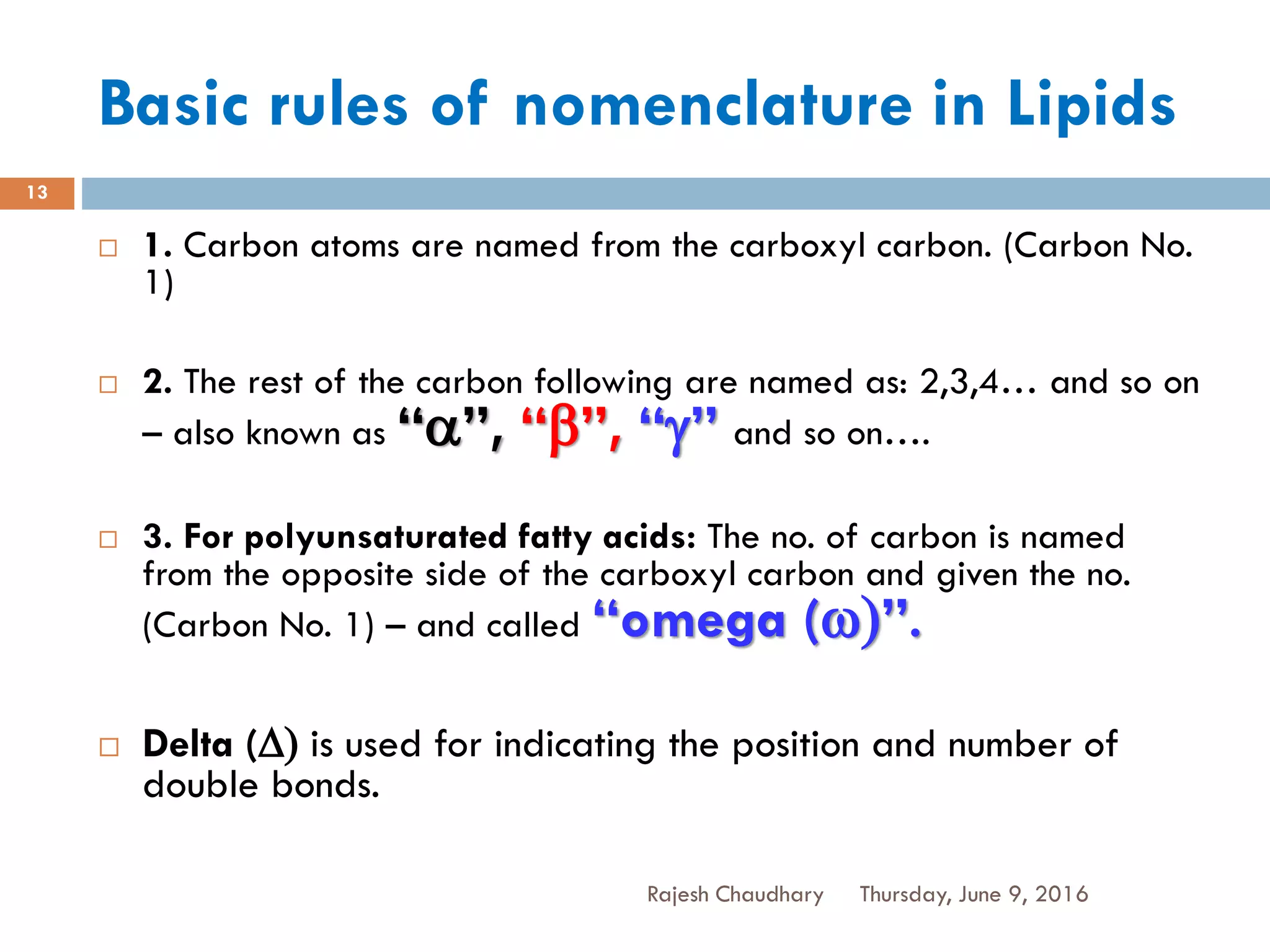 Lipids chemistry | PDF