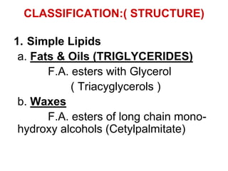 Lipids Introduction and their Nomenclature | PDF