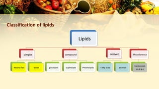 lipids introduction of bioi chemistry nq | PDF