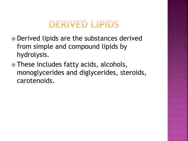 Lipids : classification and types | PPTX | Chemistry | Science