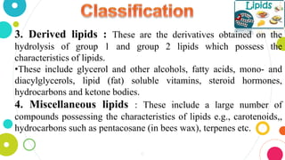 LIPIDS UNIT ONE BIOMOLECULE PRESENTATION | PPTX | Chemistry | Science