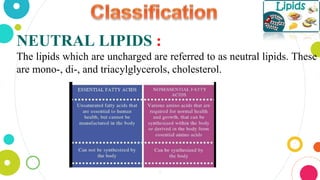 LIPIDS UNIT ONE BIOMOLECULE PRESENTATION | PPTX | Chemistry | Science