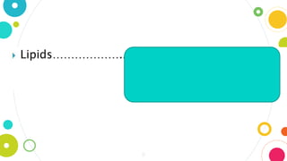 LIPIDS UNIT ONE BIOMOLECULE PRESENTATION | PPTX | Chemistry | Science