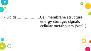 LIPIDS UNIT ONE BIOMOLECULE PRESENTATION | PPTX | Chemistry | Science