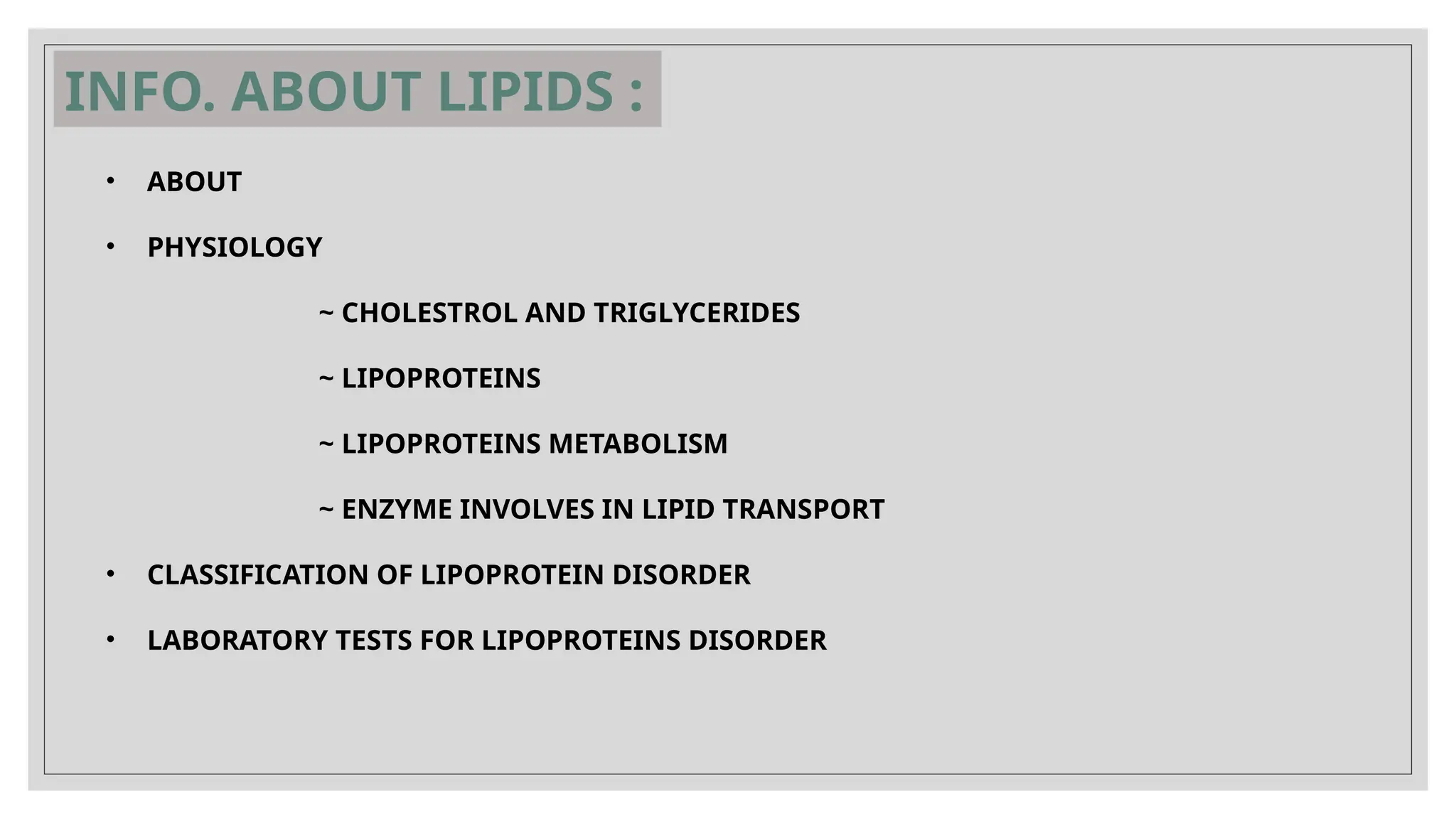 LIPIDS PROFILE FOR MEDICAL STUDENTS KNOWLEDGE | PPTX