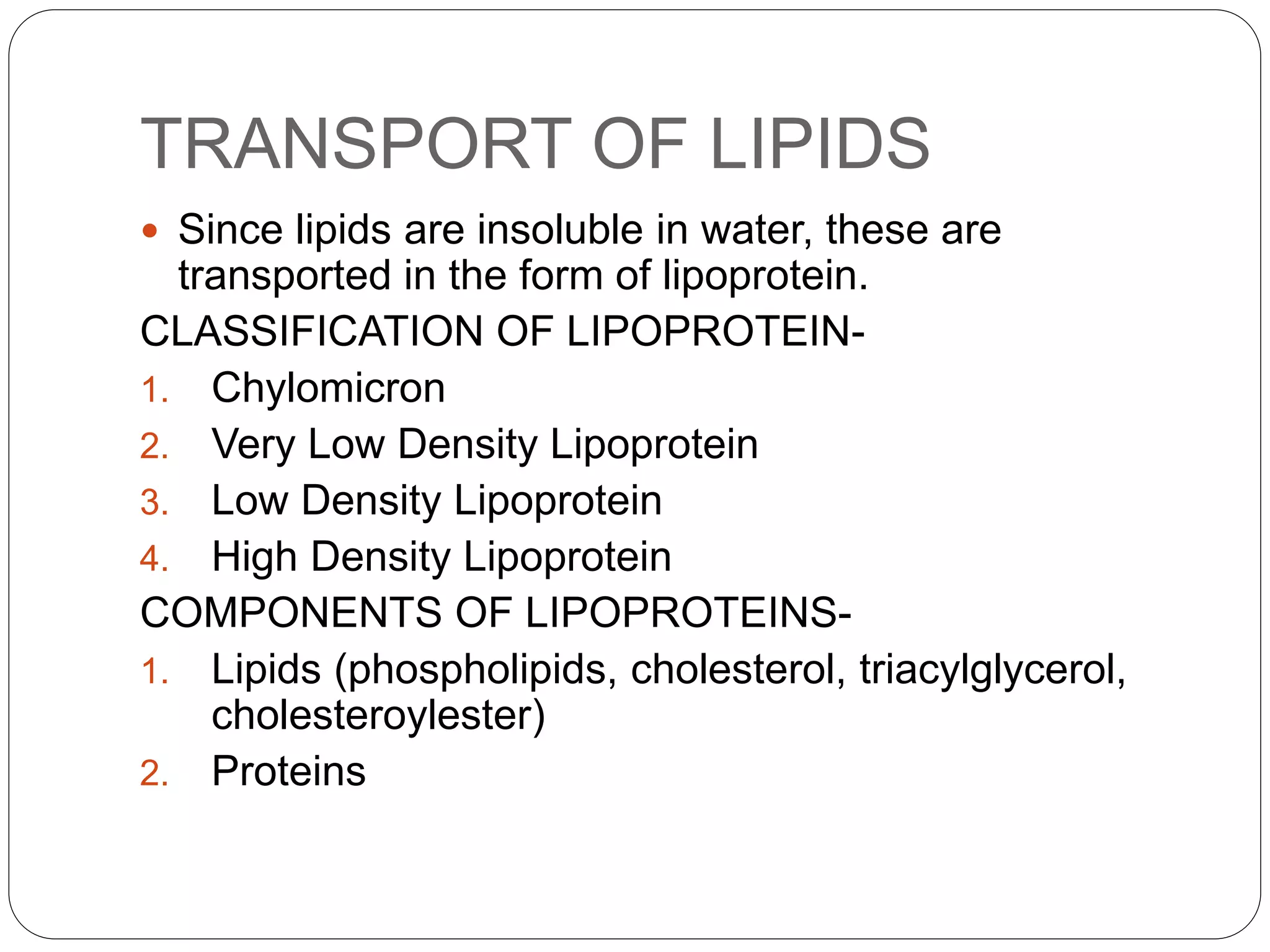 Lipid synthesis and transport | PPTX