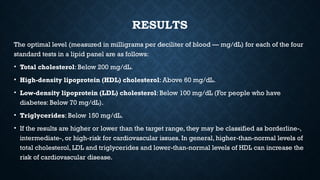 Lipid Test or Lipoprotein Profile for Nursing Students | PPTX