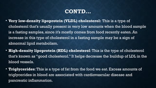 Lipid Test or Lipoprotein Profile for Nursing Students | PPTX