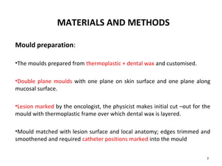 MOULD BRACHYTHERAPY LIP | PPT