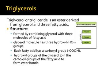 Lipisids presentation | PPTX | Chemistry | Science