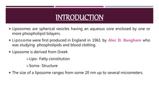 Liposomes - Targeted drug delivery system | PPTX