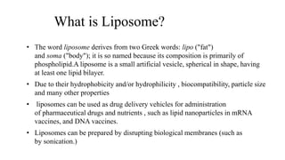 Liposomal formulation by factorial design approach By Pranav Lendhey | PPT