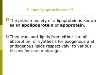 LIPO-PROTEINS, STRUCTURE ABD FUNCTION pptx | PPT