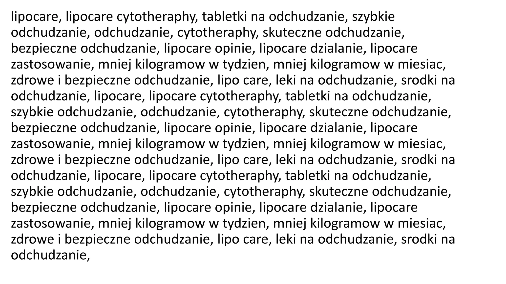 Lipocare cytotheraphy – Skuteczne odchudzanie | PDF