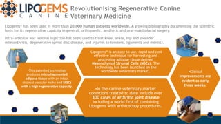Lipocast Biotech UK Lipogems Canine Veterinary Presentation 2017 v.1.3 ...