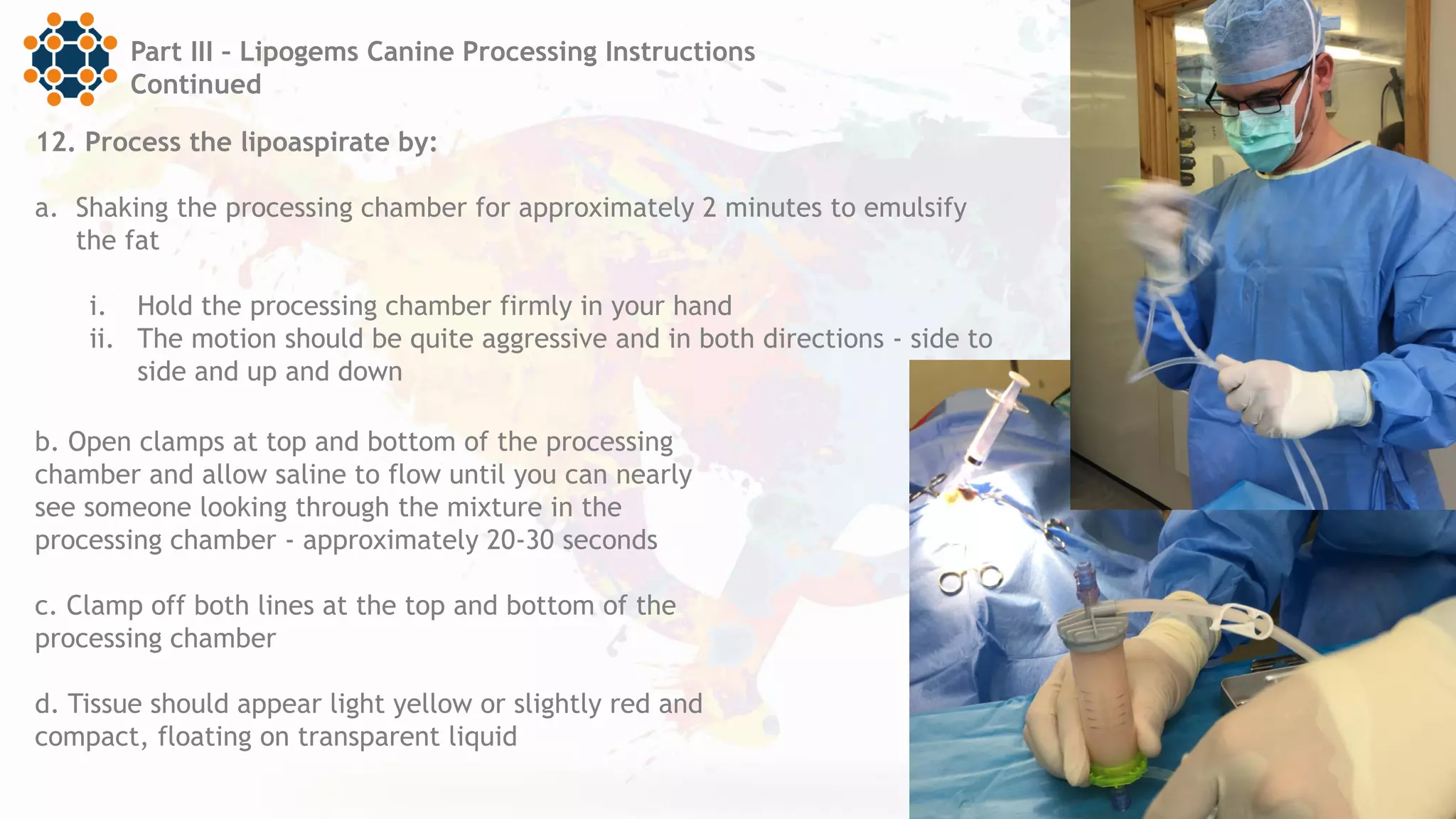 Lipocast Biotech UK Lipogems Canine Standard Operating Procedure v1 | PDF