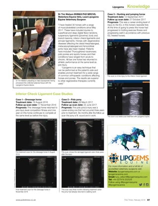 Lipogems Equine Featured in Polo Times February 2018 Issue | PDF