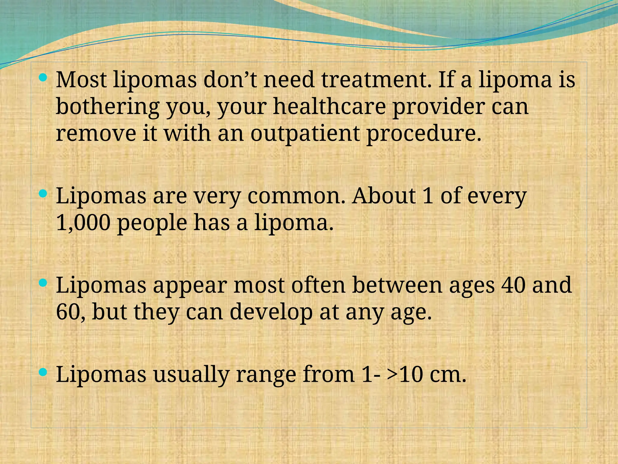 Lipoma in surgery it's examination and its investigation | PPTX