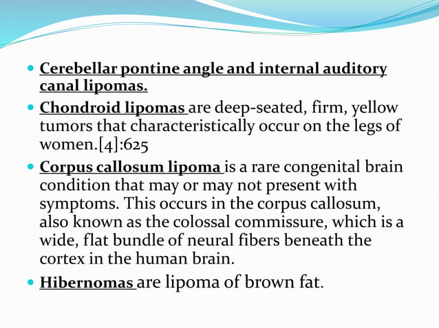 Lipomas | PPTX | Skin and Dermatology | Diseases and Conditions