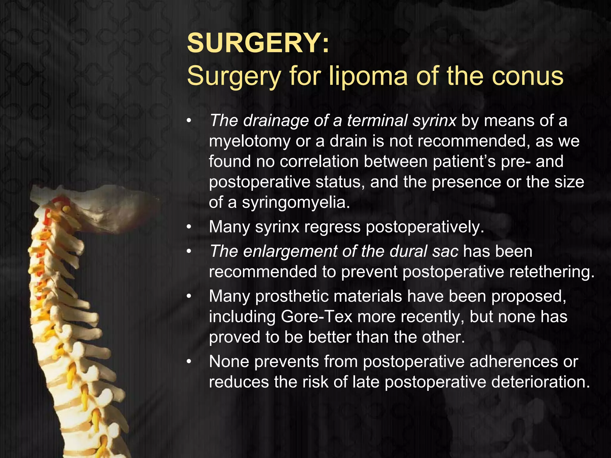 Lipomyelomeningocele | PDF