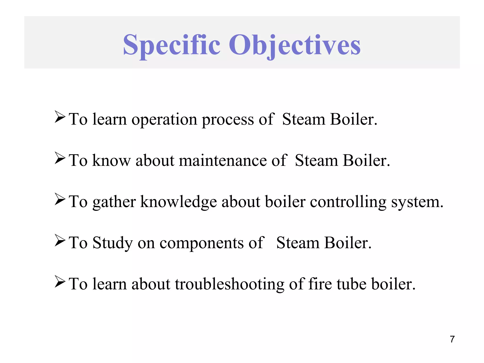 presentation report on steam boiler | PPT
