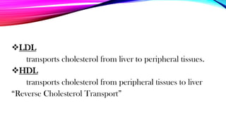 Lipoprotein and cholesterol | PPTX