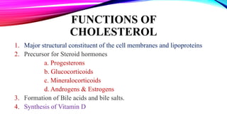 Lipoprotein and cholesterol | PPTX