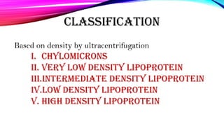 Lipoprotein and cholesterol | PPTX
