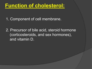 Lipoprotein cholesterol & coronary heart diseases.pptx