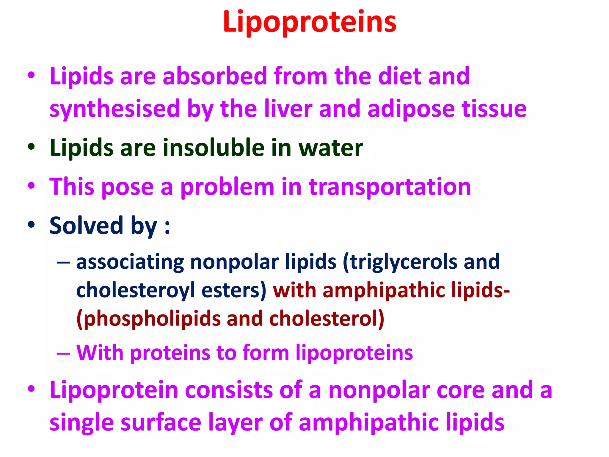 Lipoprotein metabolism | PPTX