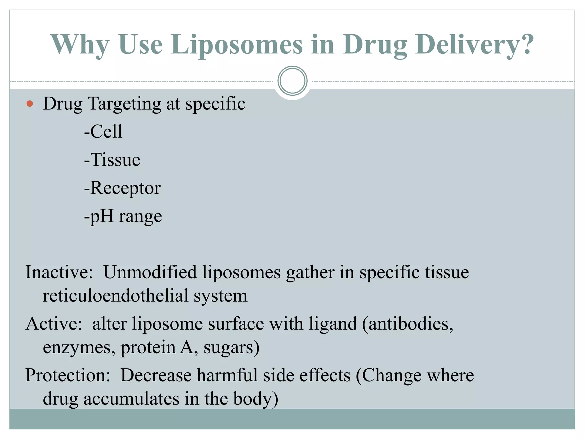 Liposomal drug delivery system | PPTX