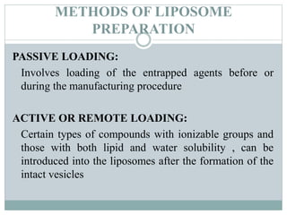 Liposomal drug delivery system | PPTX