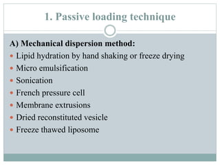 Liposomal drug delivery system | PPTX