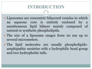 Liposomal drug delivery system | PPTX