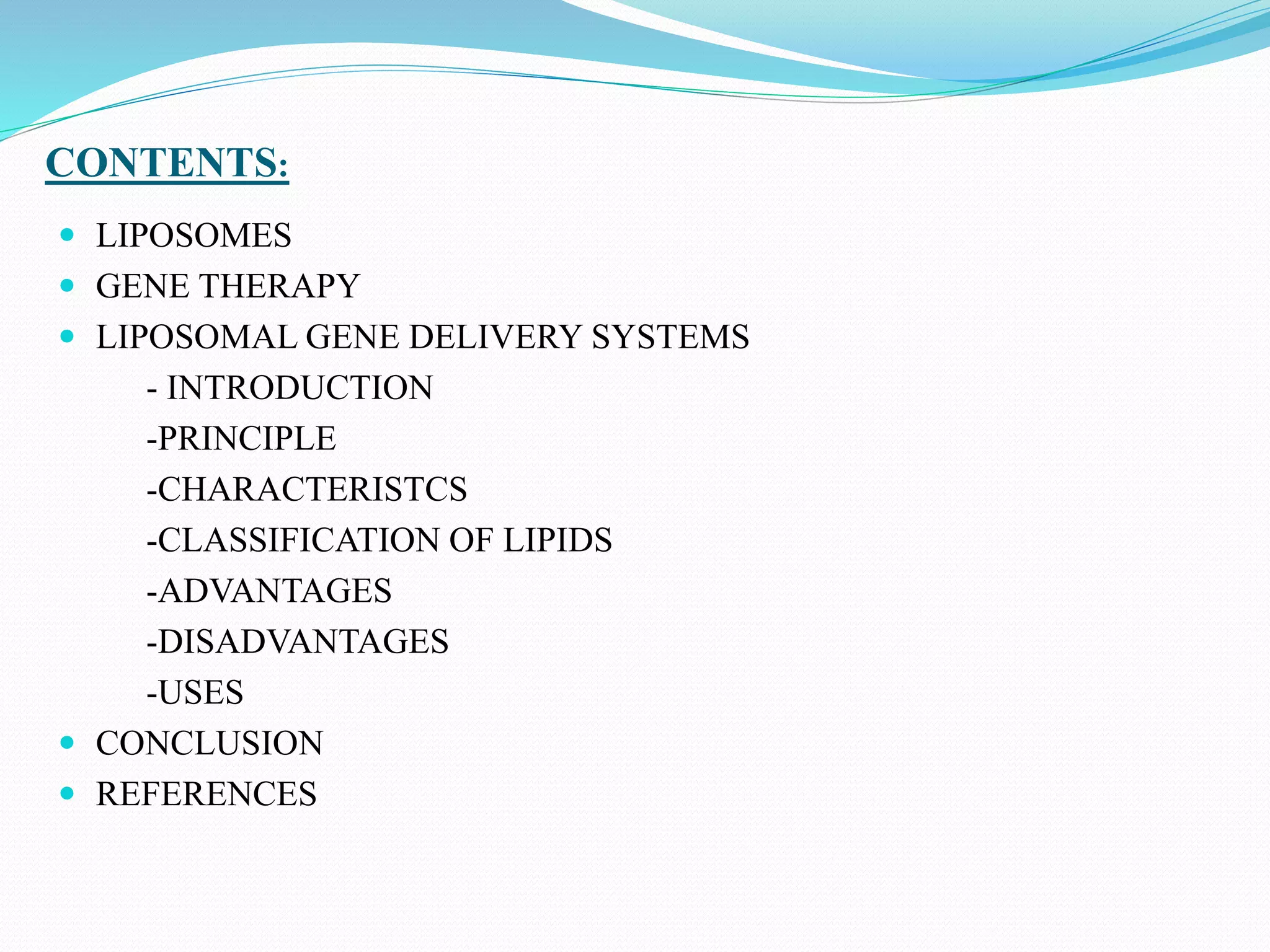 Liposomal gene delivery system | PPTX