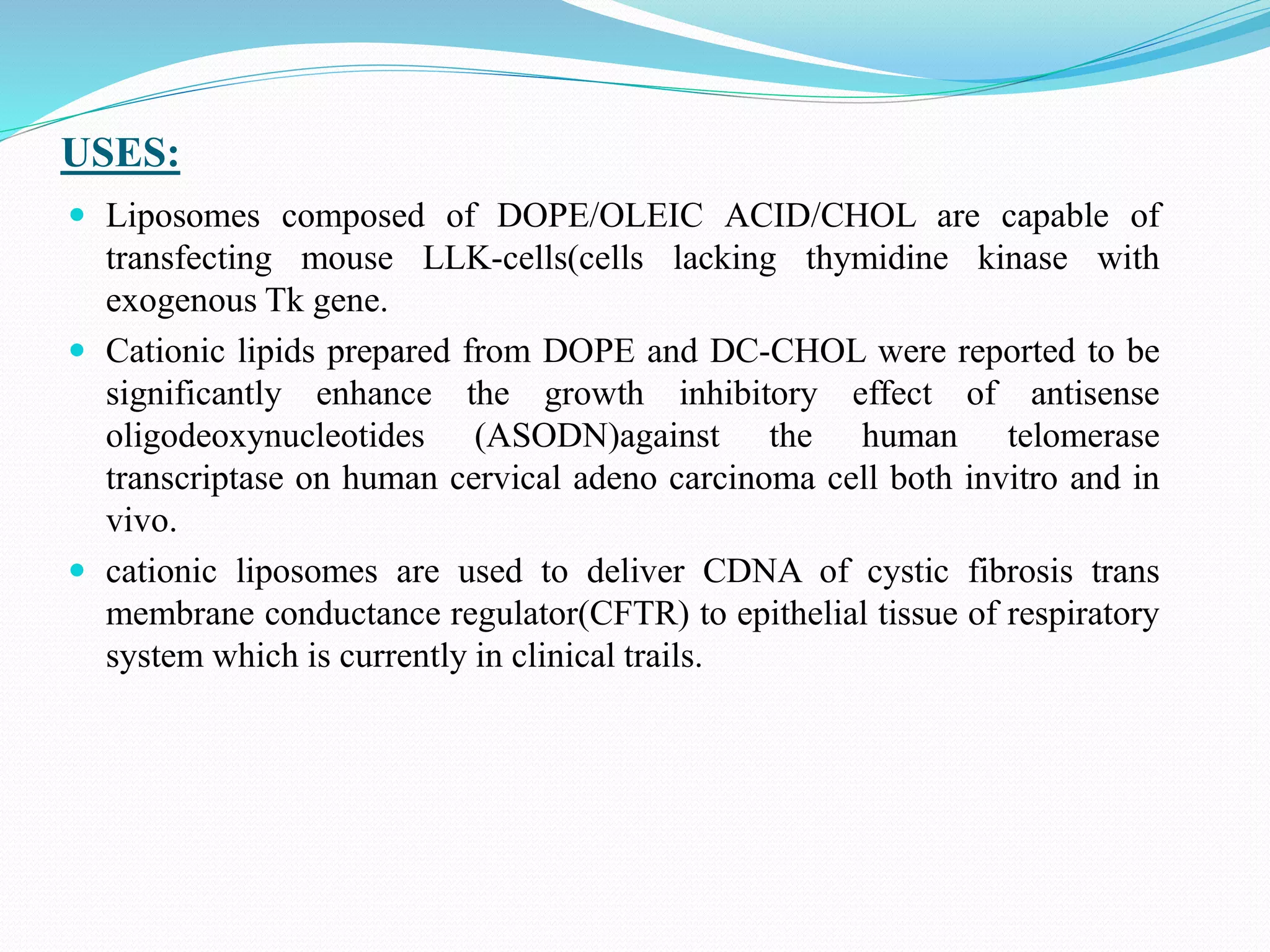 Liposomal gene delivery system | PPTX