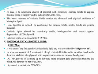 Liposomal gene delivery system | PPTX
