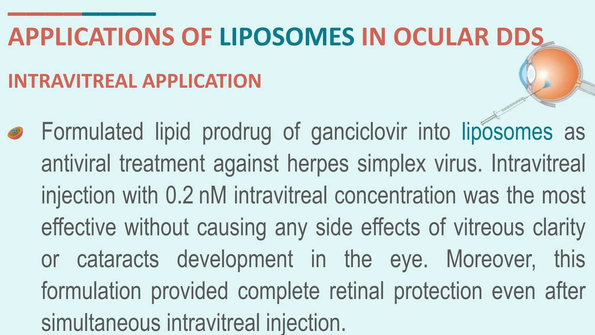 LIPOSOMAL INTRAOCULAR DRUG DELIVERY SYSTEMS.ppsx