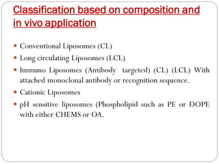 Liposomes detail topic explanation notes | PDF