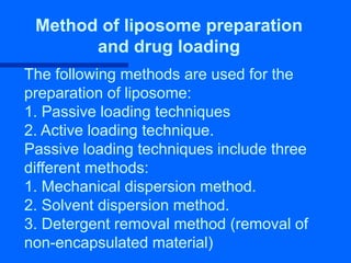 liposomal drug delivery system in pharmaceutical | PPT