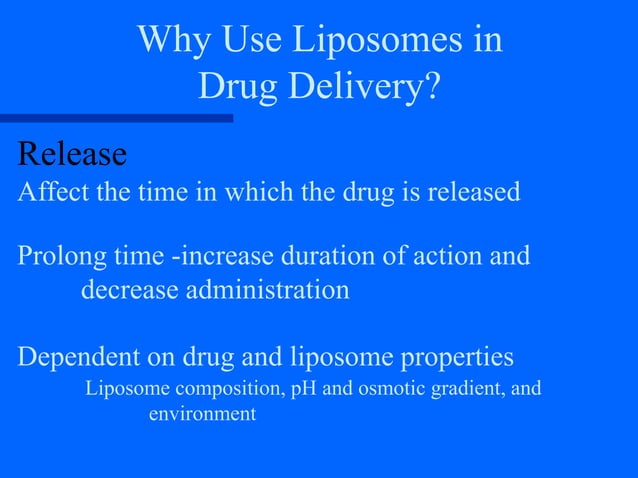 liposomal drug delivery system in pharmaceutical | PPT