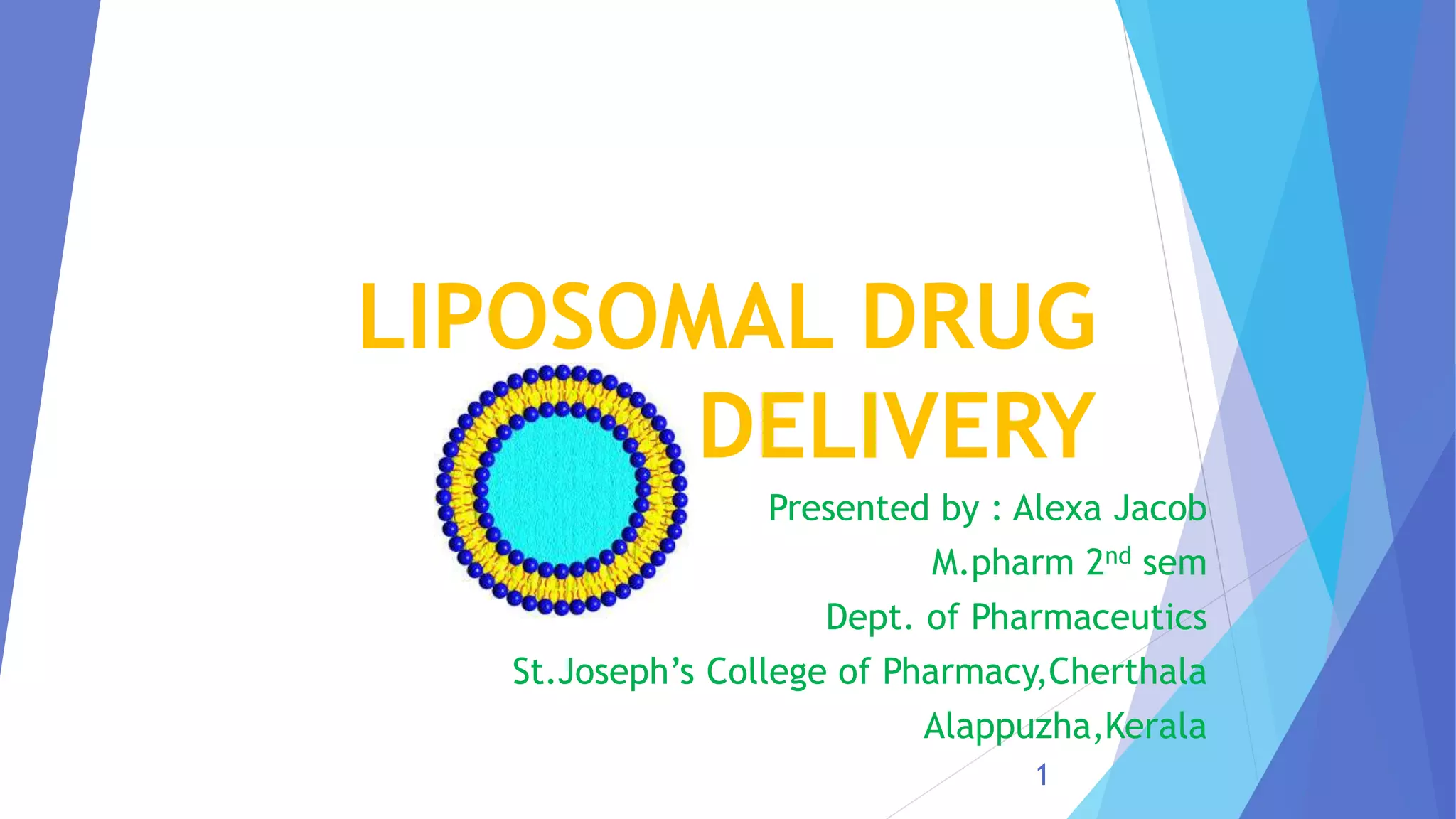 Liposomal Drug Delivery | PPTX