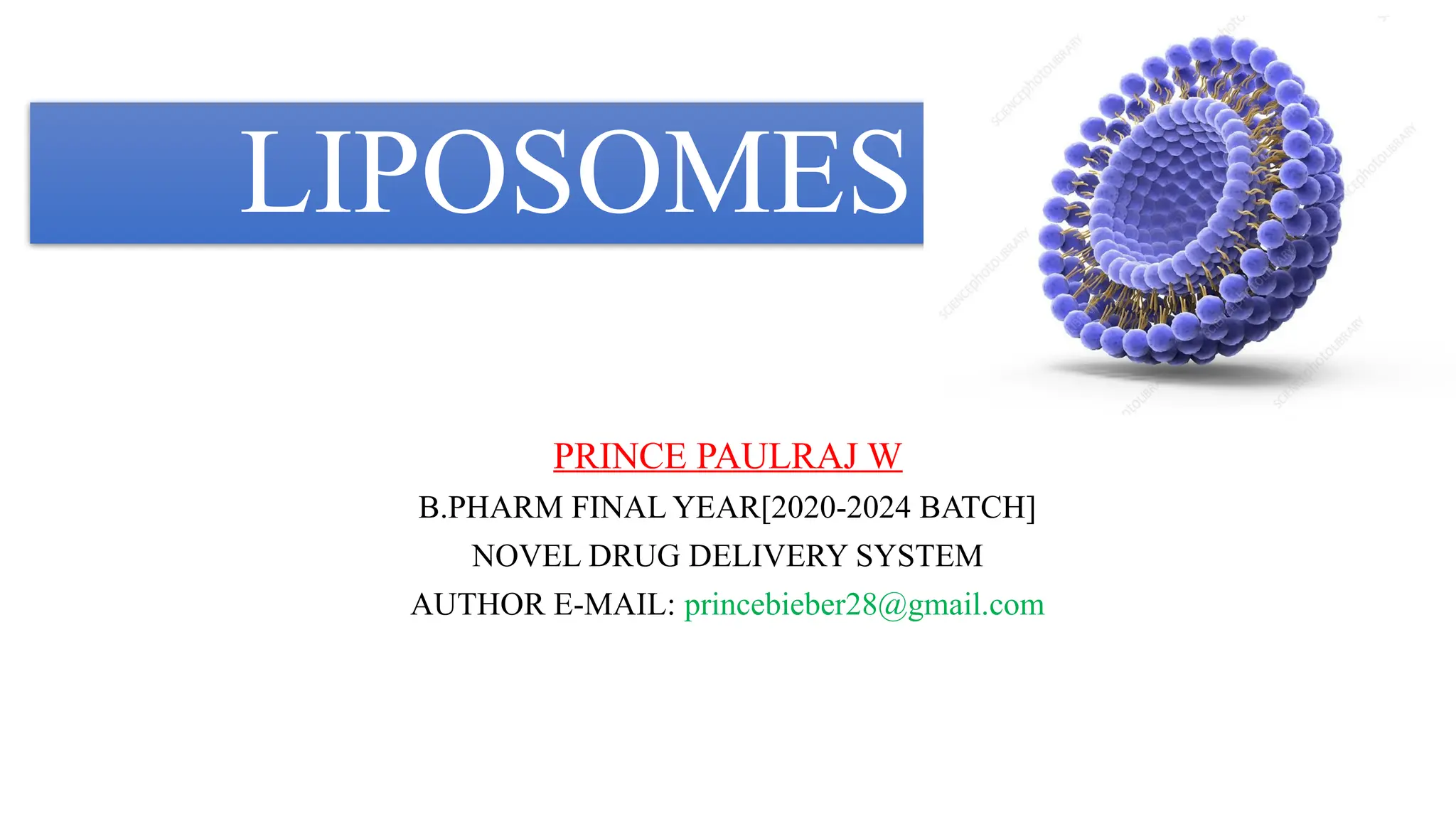 LIPOSOMES .pptx novel drug delivery system | PPT