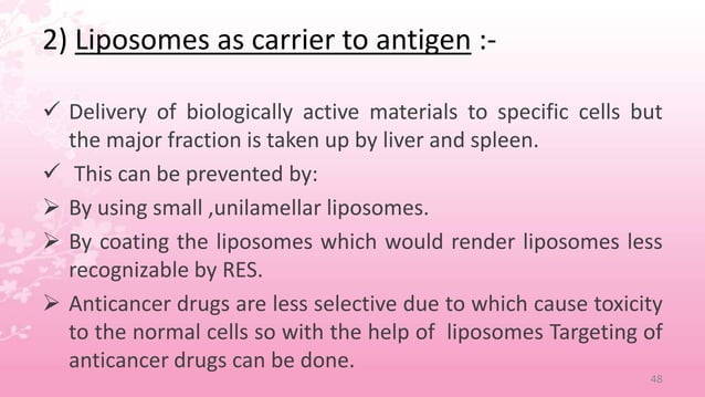 LIPOSOMES IN DRUG DELIVERY APPLICATIONS. | PPTX | Physics | Science