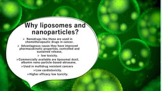 liposomes and nanoparticles drug delivery system | PPTX