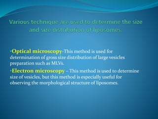 Liposomes drug delivery systems | PPTX | Chemistry | Science